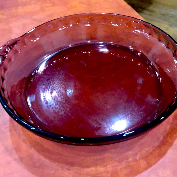 Pyrex | Kitchen | Pyrex Visions Cranberry 95 Deep Dish Pie Plate Fluted ...